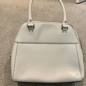 kate spade | Bags | White Leather Kate Spade Satchel Purse Handbag ...